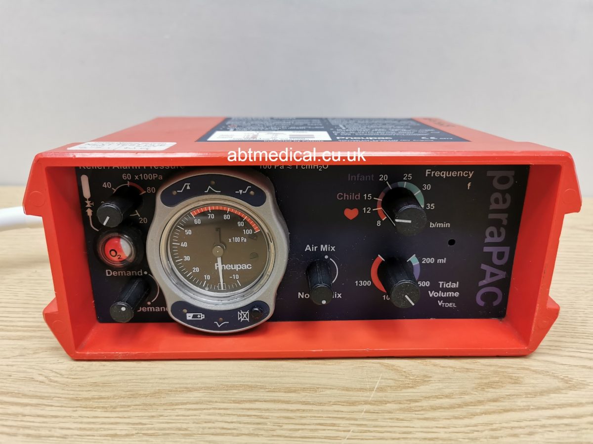 Pneupac paraPac 200D MRI Compatible Ventilator with O2 + Circuit Hose ...