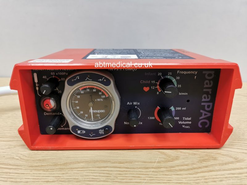 Pneupac paraPac 200D MRI Compatible Ventilator with O2 + Circuit Hose ...