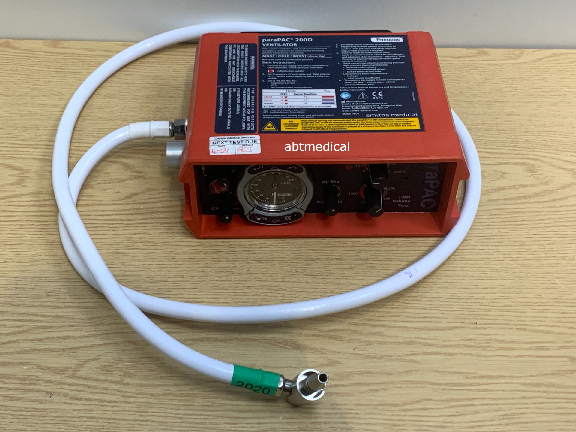 Pneupac Smith paraPac 200D MRI Compatible Ventilator – Welcome to