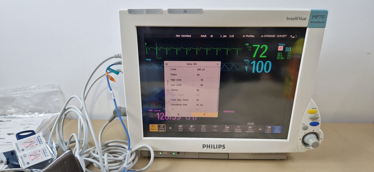 Philips IntelliVue MP70 Anesthesia Patient Monitor with Covidien Bis ...