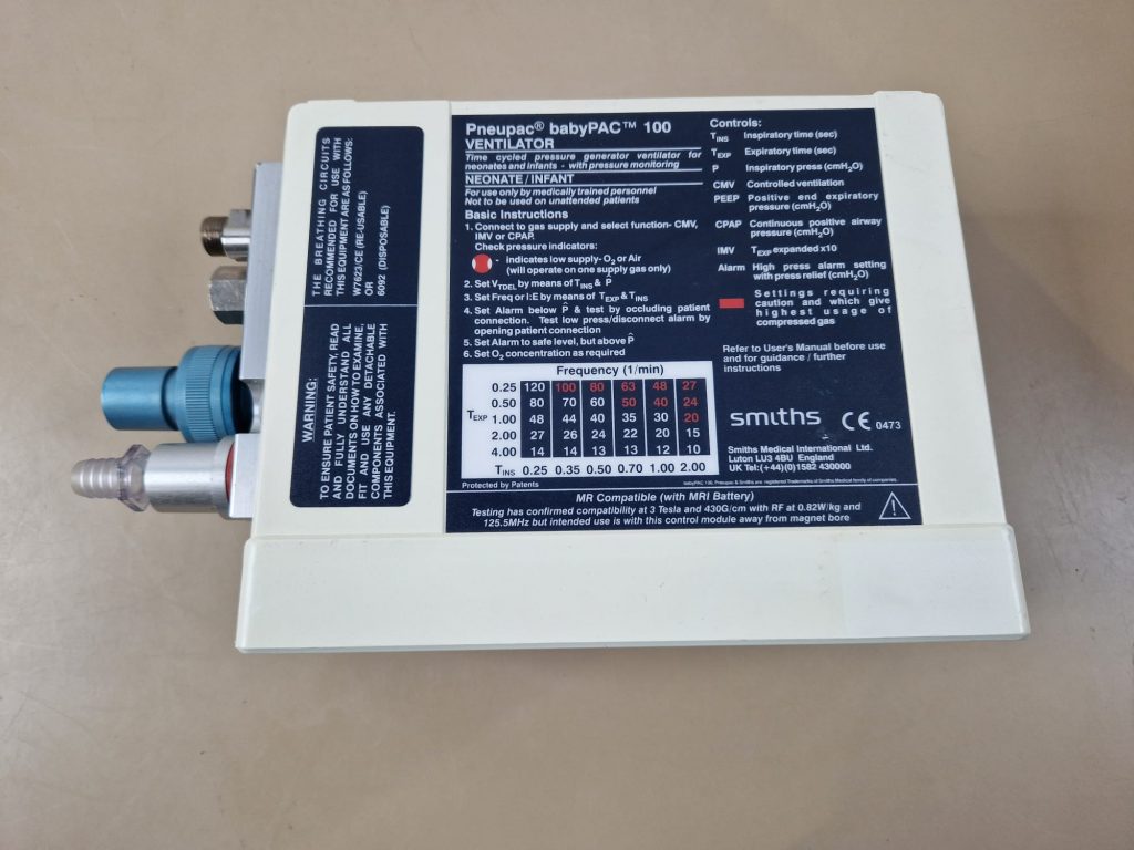 Pneupac babyPac 100 MRI Compatible Transport Ventilator – Welcome to