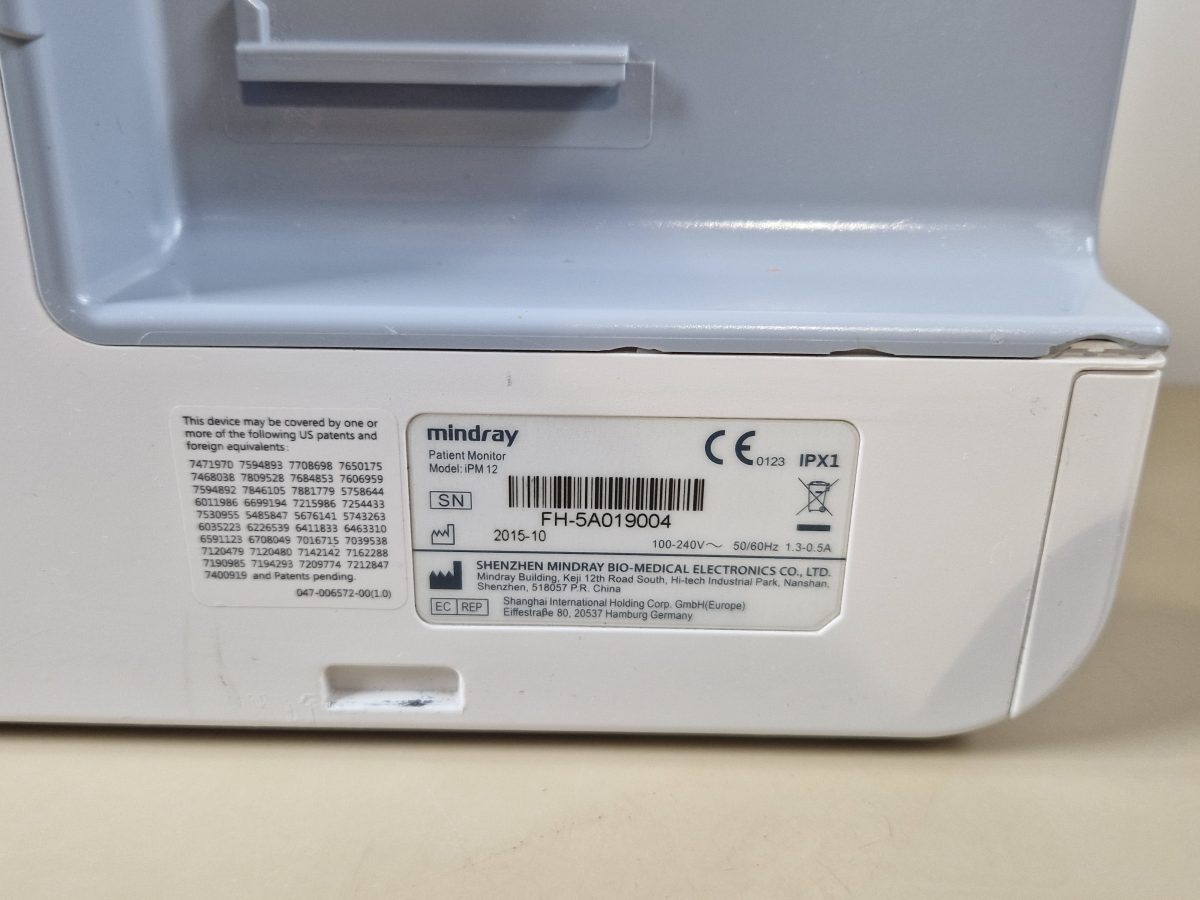 Mindray ipm12 touchscreen patient monitor ECG NIBP T1 T2 – Welcome to