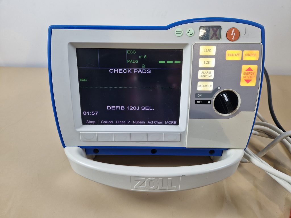 Zoll R Series BLS monitor with 3 leads ECG cable printer and therapy ...