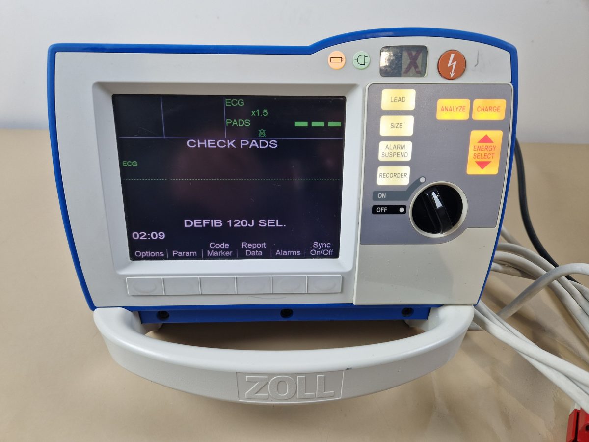 Zoll R Series BLS monitor with 3 leads ECG cable printer and therapy ...