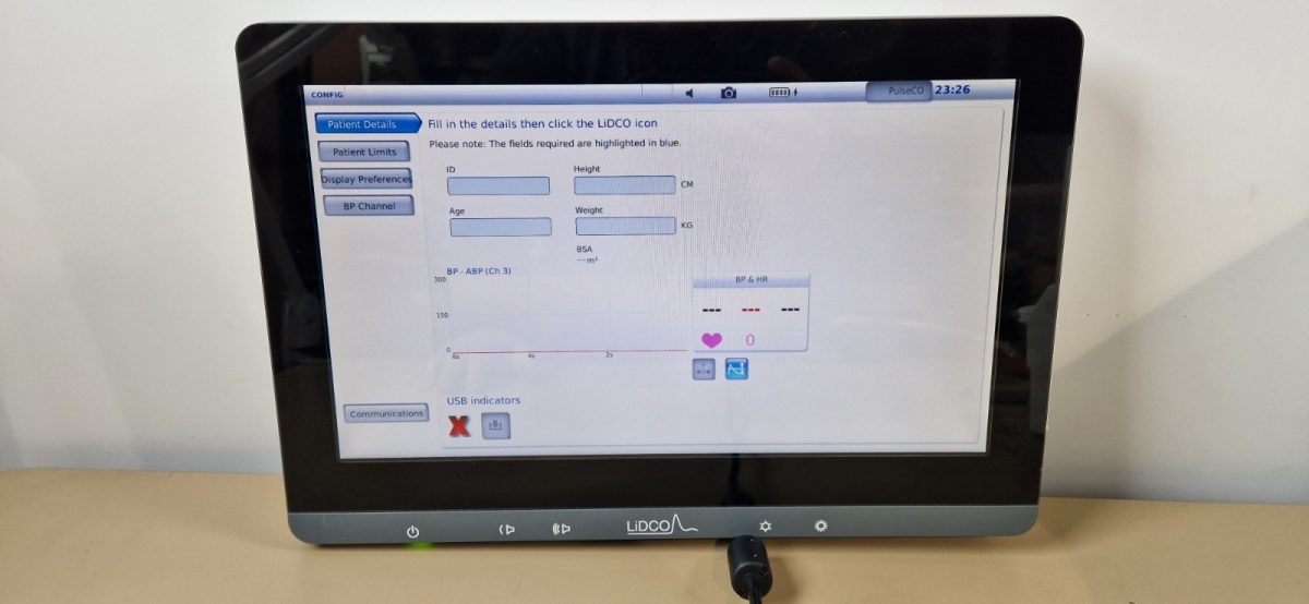 LIDCO Rapid Hemodynamic Monitor Ref.HM 92-01 Software Version with ...
